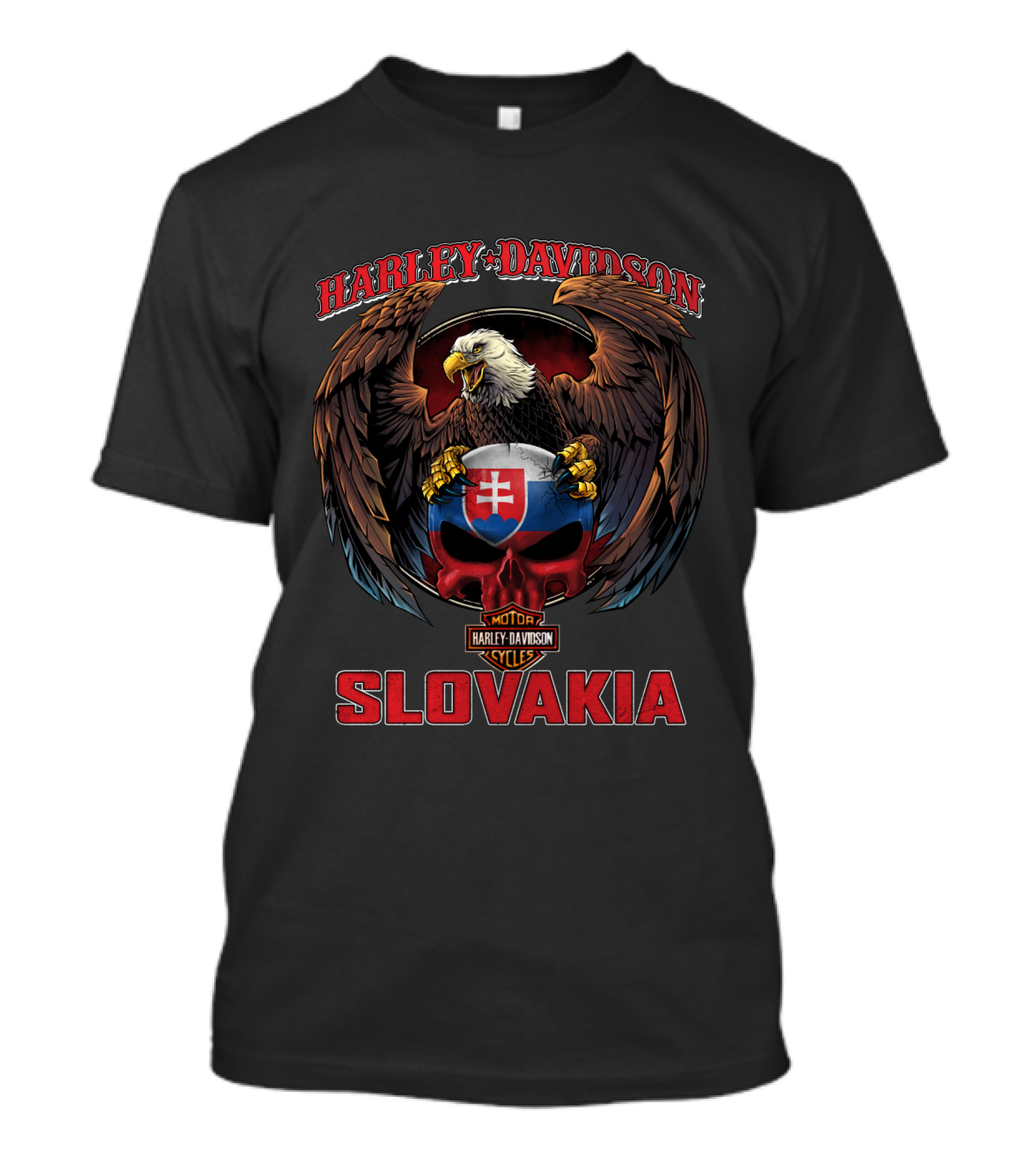 Harley Davidson Slovakia Eagle Ред T-Shirt