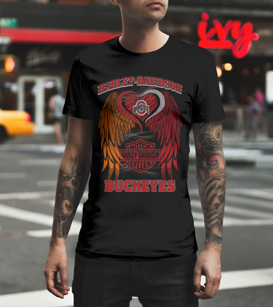 Harley Davidson Ohio State Buckeyes Motorcycles T-Shirt