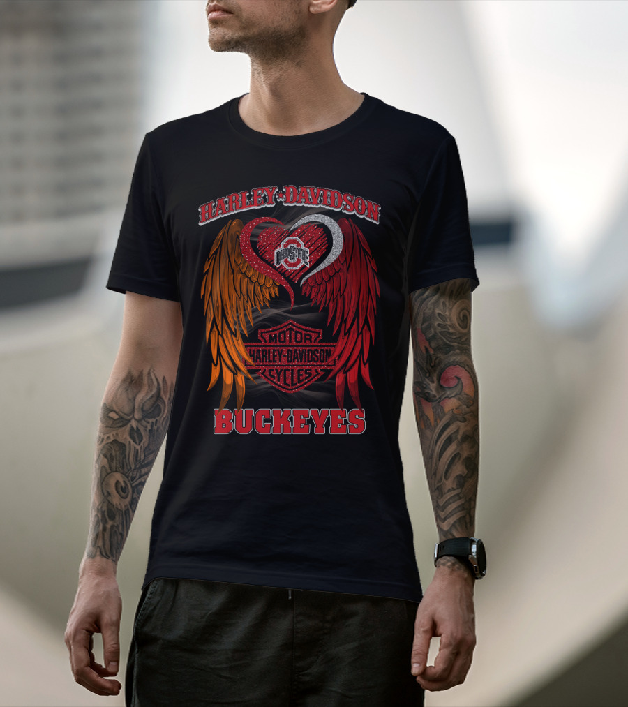 Harley Davidson Ohio State Buckeyes Motorcycles T-Shirt