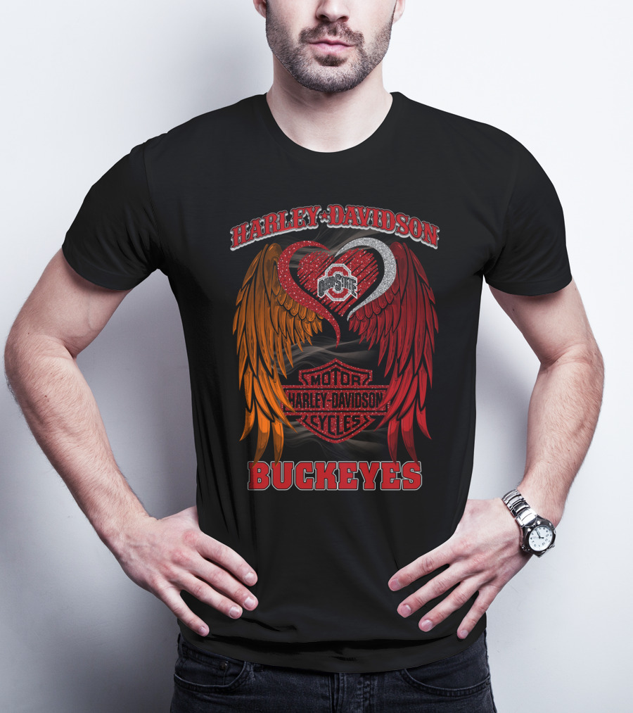 Harley Davidson Ohio State Buckeyes Motorcycles T-Shirt
