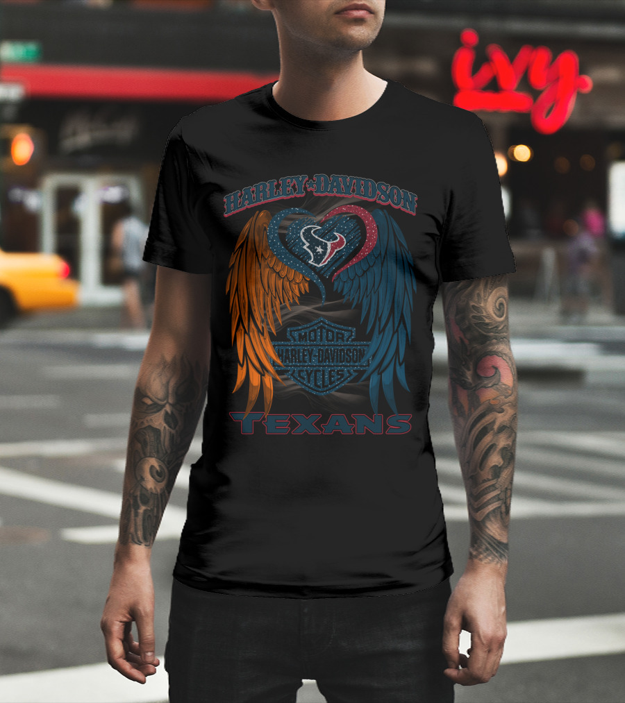 Harley Davidson Houston Texans Wings T-Shirt