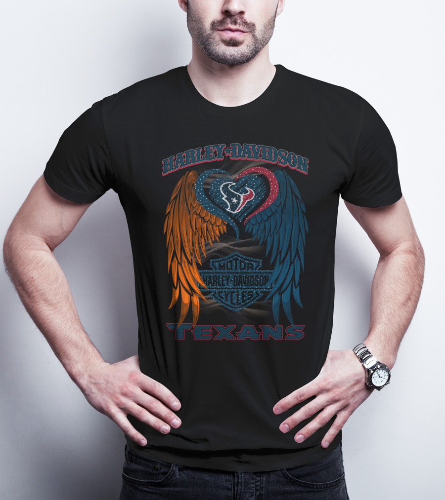 Harley Davidson Houston Texans Wings T-Shirt