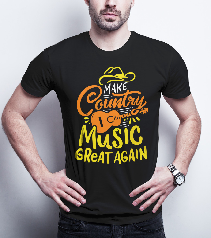 MAKE COUNTRY MUSIC GREAT AGAIN Guitar Hat T-Shirt
