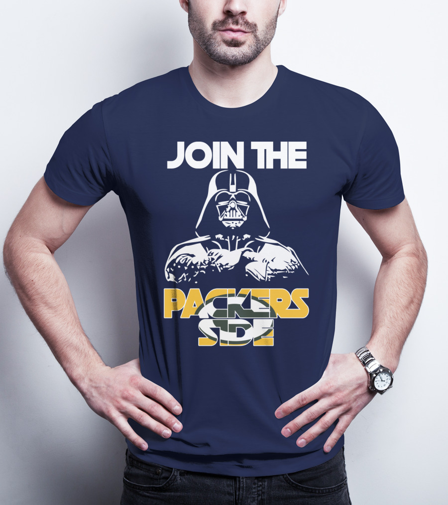 JOIN THE PACKERS SIDE Darth Vader Packers Fan Crossover T-Shirt
