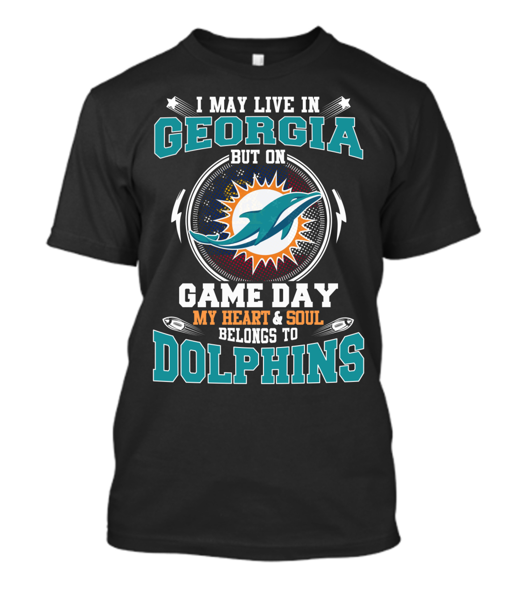 GEORGIA GAME DAY MY HEART And SOUL BELONGS TO DOLPHINS T-Shirt