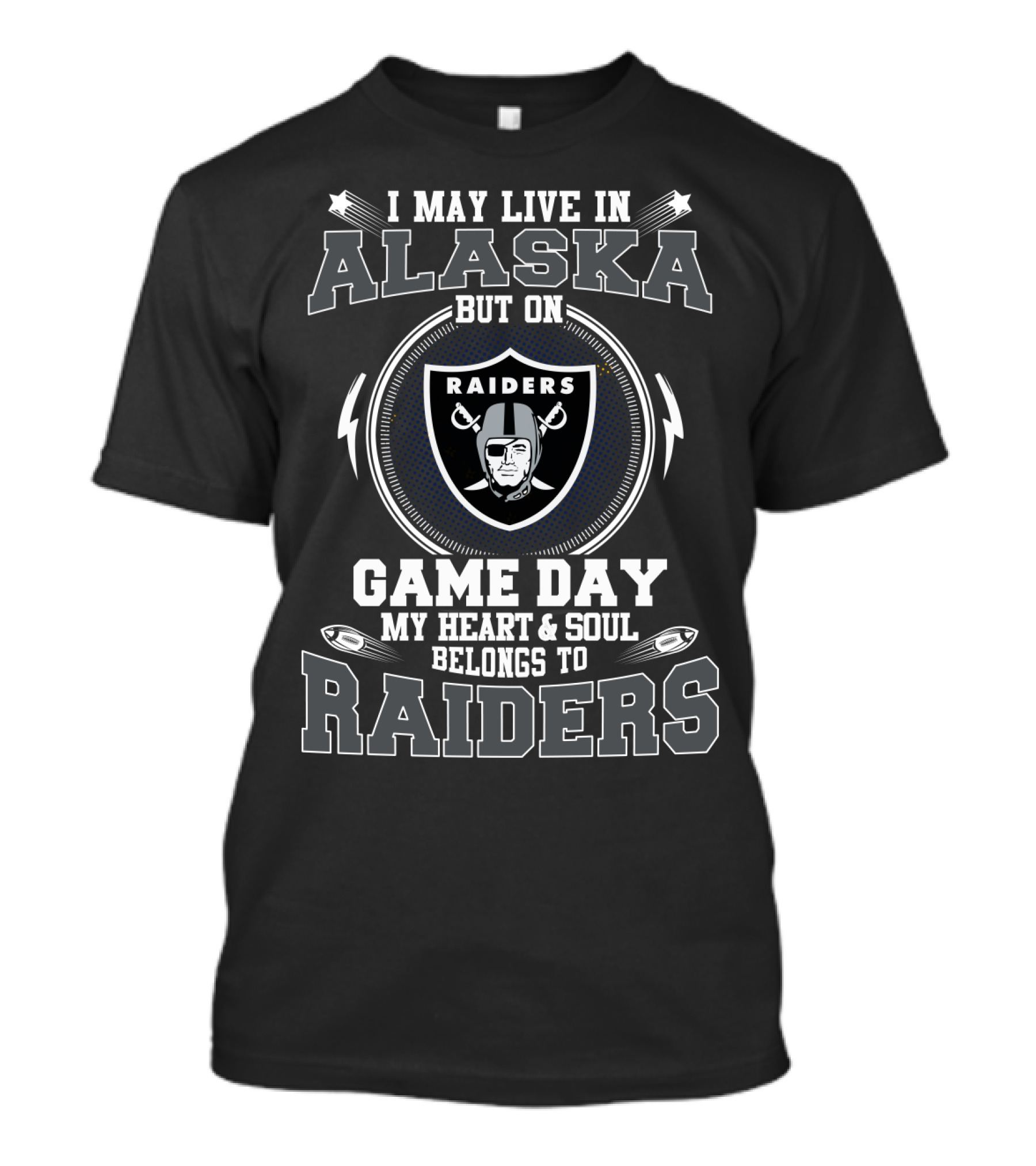 Raiders Alaska Game Day My Heart And Soul Belongs To Raiders T-Shirt