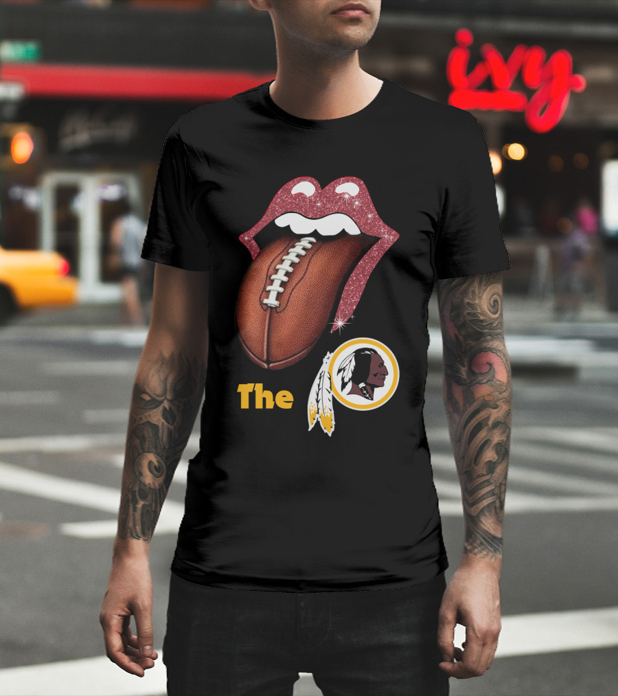The Redskins Lips Football T-Shirt