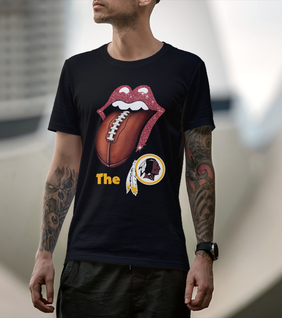 The Redskins Lips Football T-Shirt
