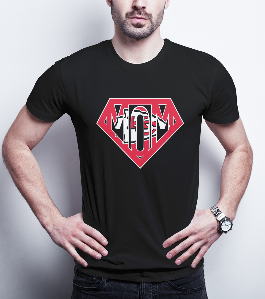 Super Mom Kansas City Chiefs Logo Inspired T-Shirt