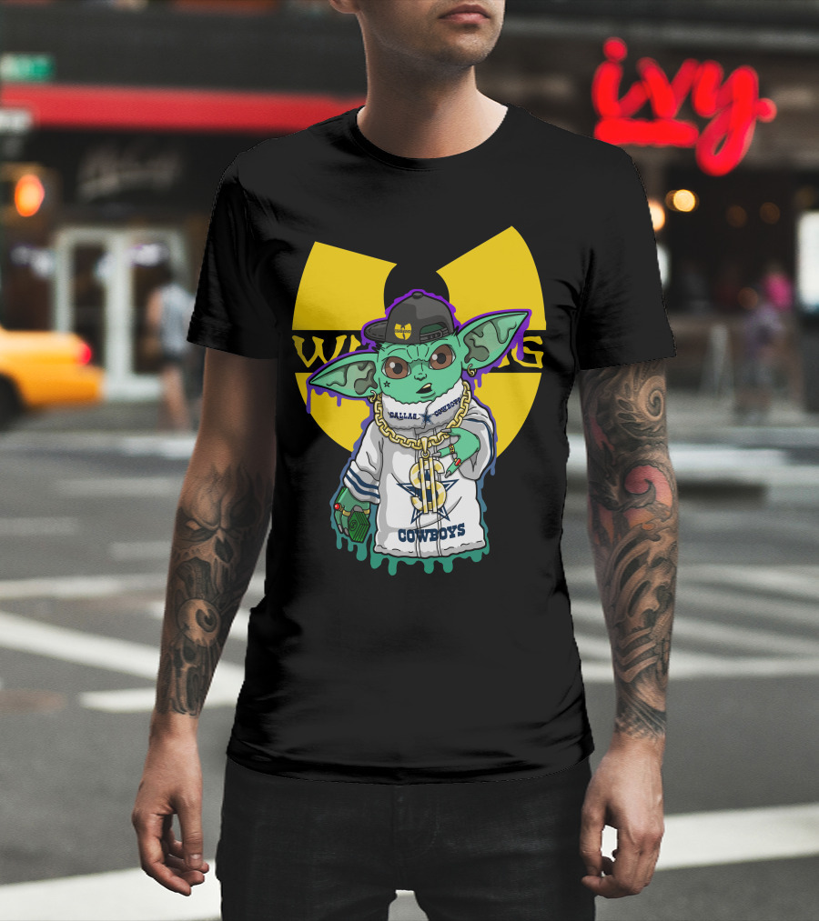 Wu Cow Dallas Cowboys Baby Yoda Wu-Tang T-Shirt