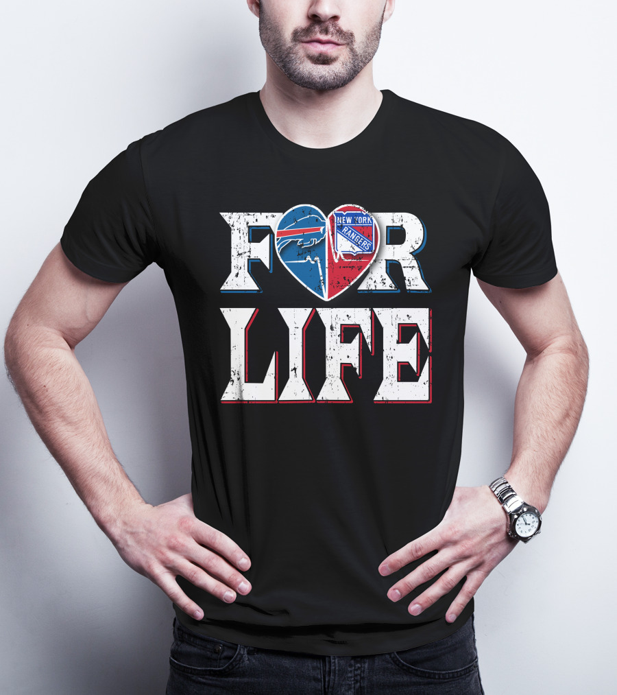Buffalo Bills And New York Rangers For Life T-Shirt