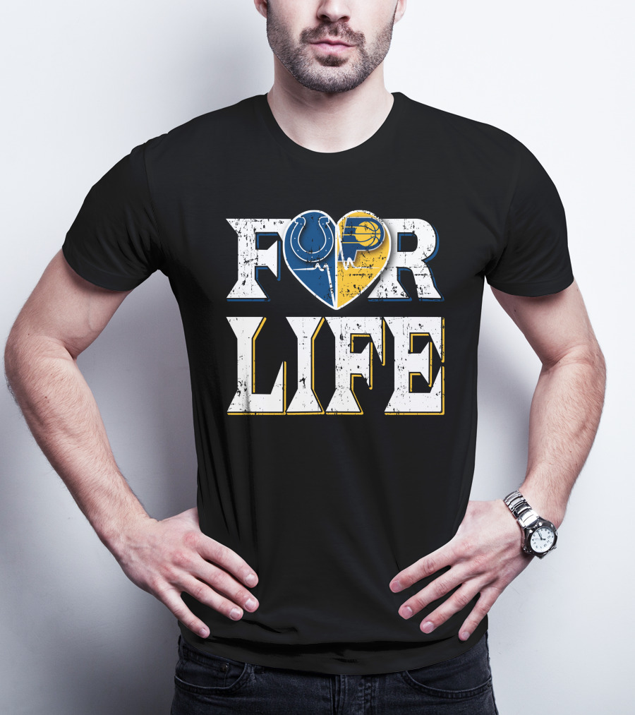 For Life Colts Pacers Heart T-Shirt