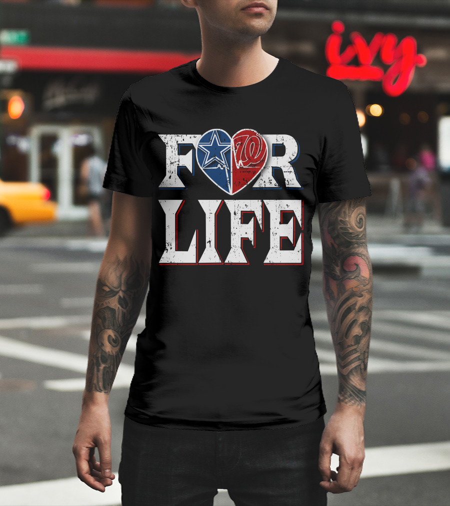 For Life Cowboys Nationals Heart T-Shirt