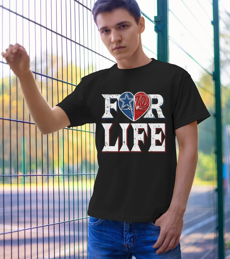 For Life Cowboys Nationals Heart T-Shirt