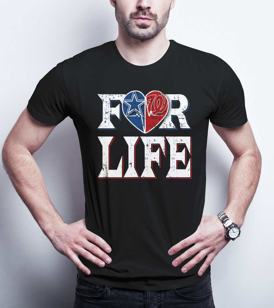 For Life Cowboys Nationals Heart T-Shirt
