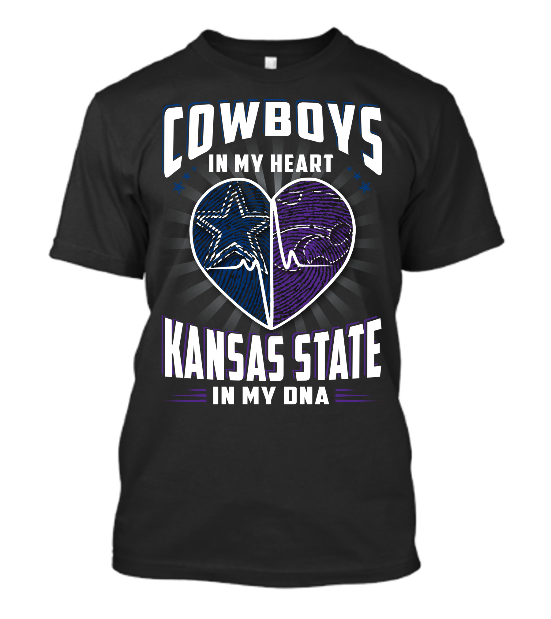 COWBOYS IN MY HEART KANSAS STATE IN MY DNA T-Shirt