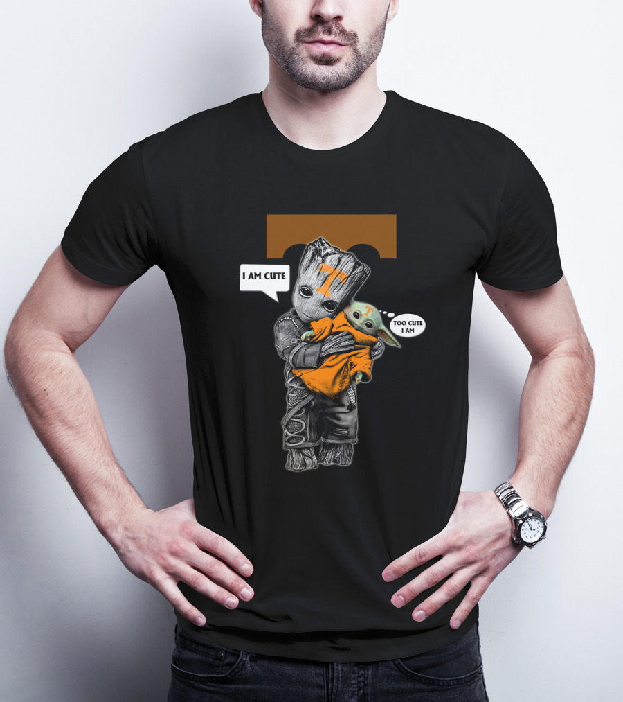 Groot Yoda Cute Ncaa Tennessee Volunteers T-Shirt
