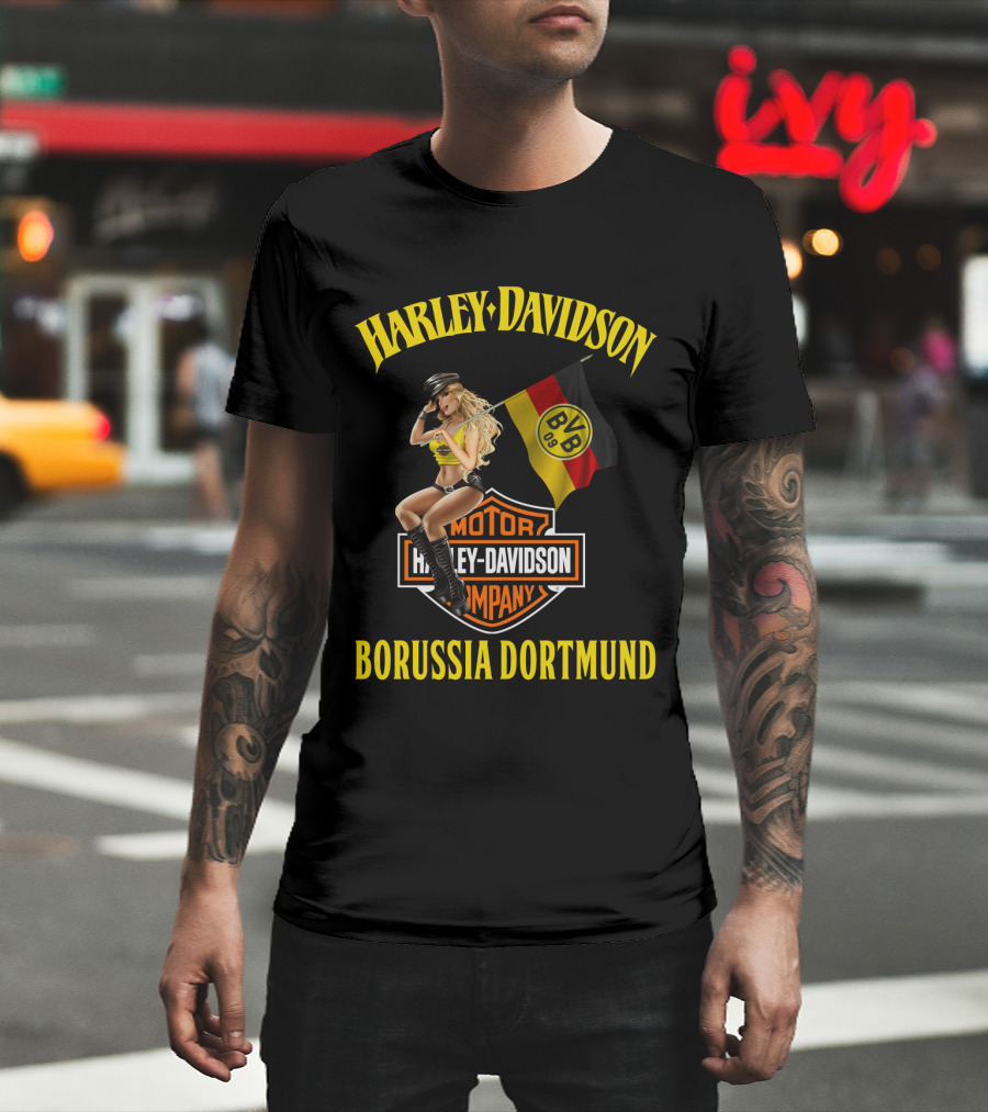 Harley Davidson Borussia Dortmund Bvb 09 Motor Company T-Shirt