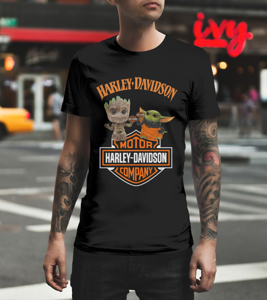 Harley Davidson Motor Company Groot Yoda Duo T-Shirt