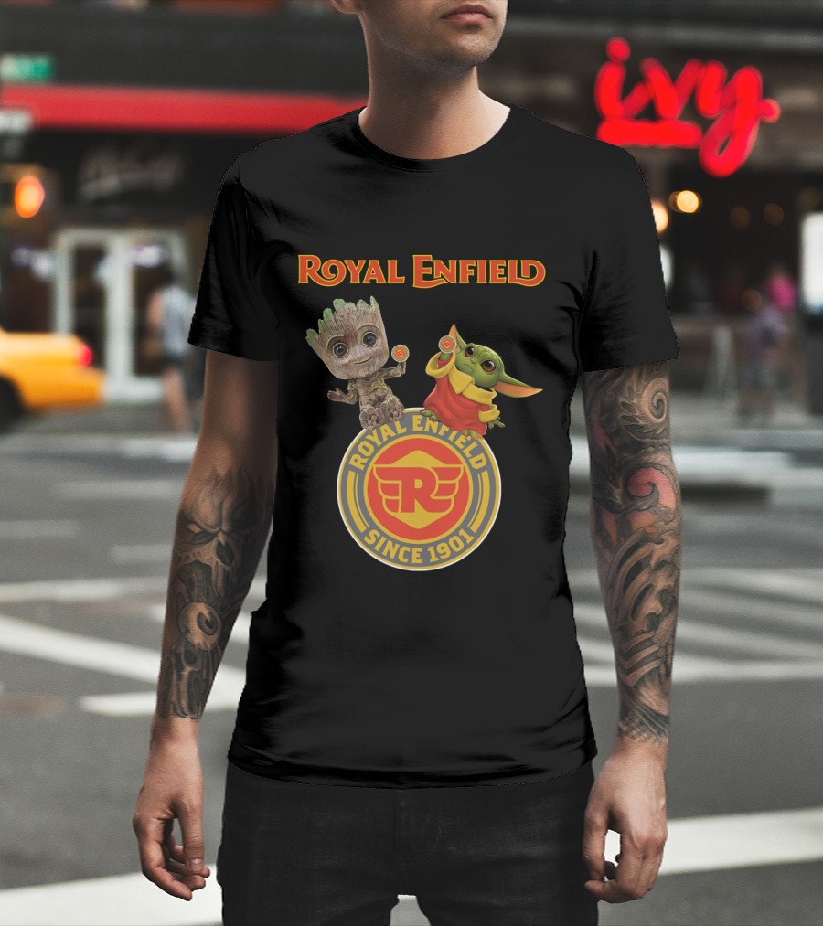 Royal Enfield Since 1901 Groot Yoda T-Shirt