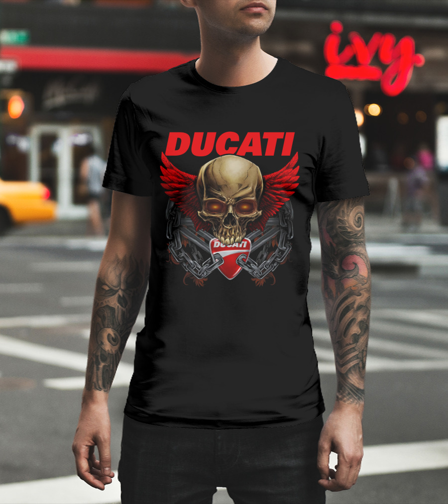 Ducati Skull Wings Chain T-Shirt