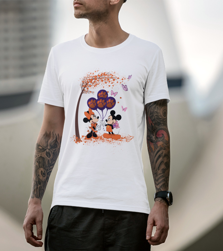 Clemson Tigers Ncaa Disney Collaboration Dh 29 Balloon Art T-Shirt