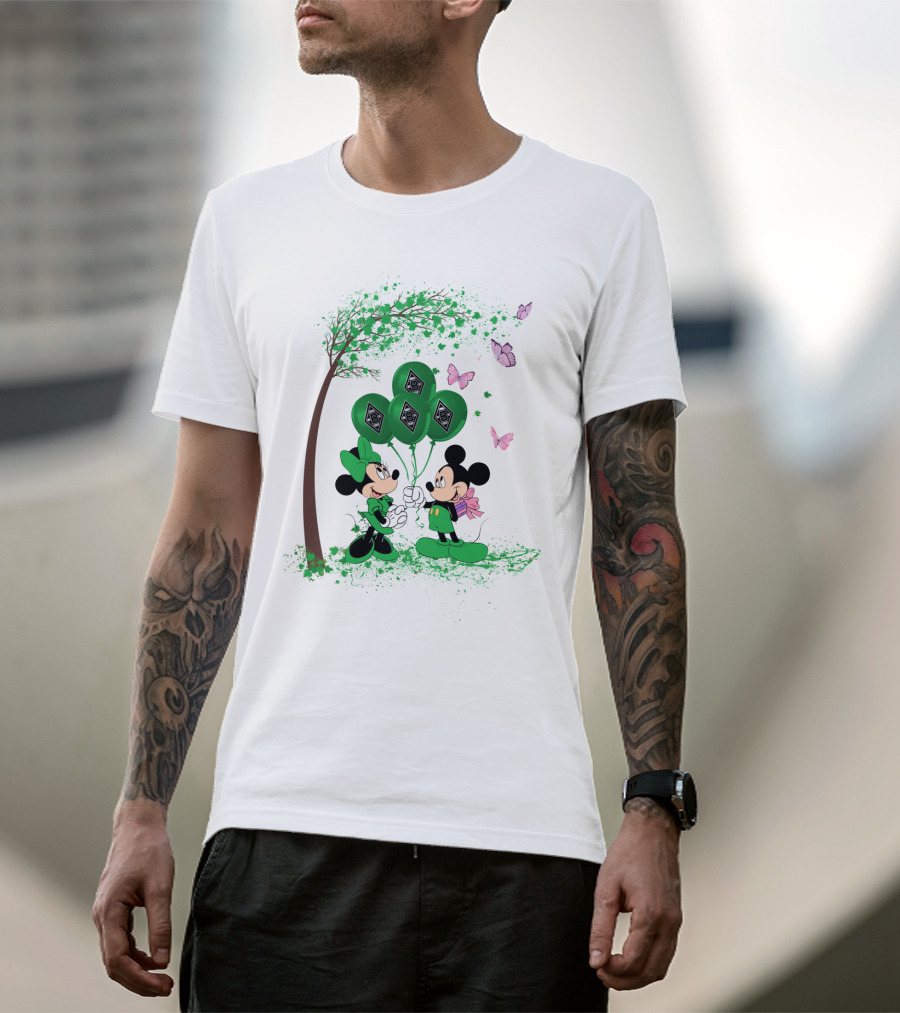 DH 29 Bundesliga Borussia Mönchengladbach Mickey Minnie Balloons T-Shirt