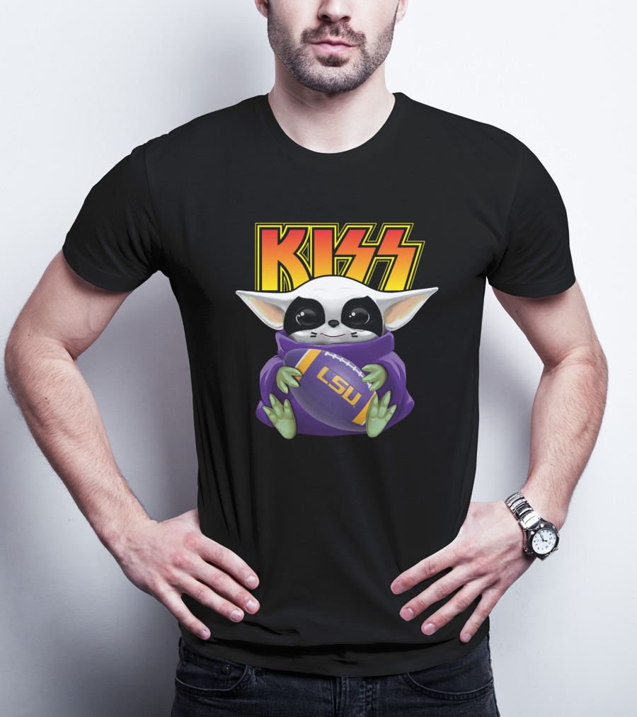 Kiss Baby Jabba Lsu Football Fan Iconic Style T-Shirt