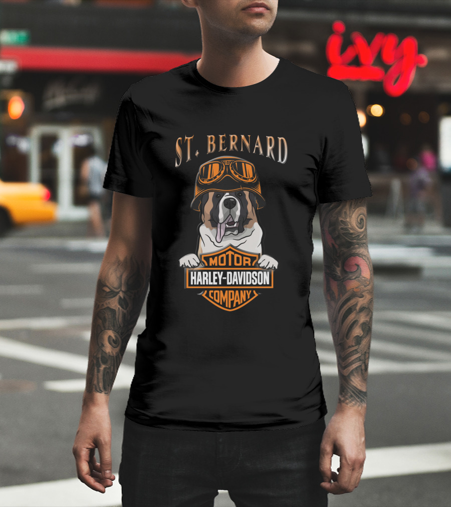 St Bernard Harley Davidson Motorcycle Company T-Shirt
