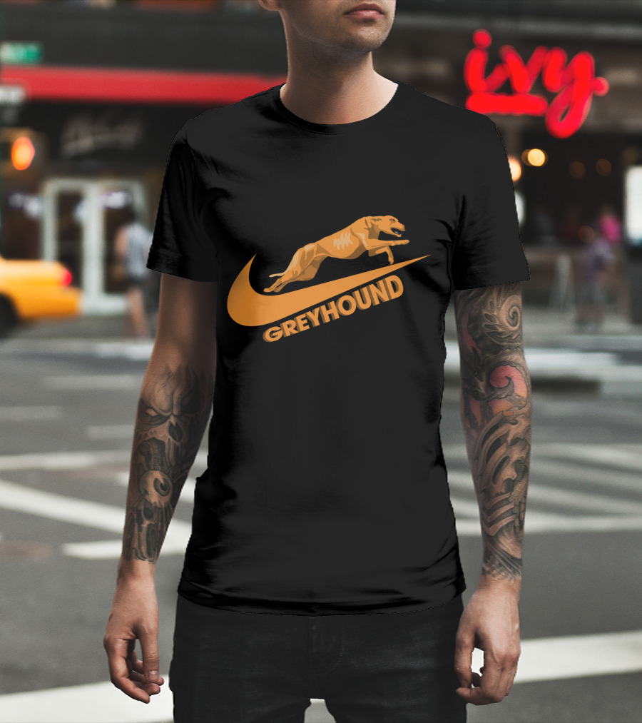 Greyhound Nike Jumping Dog T-Shirt