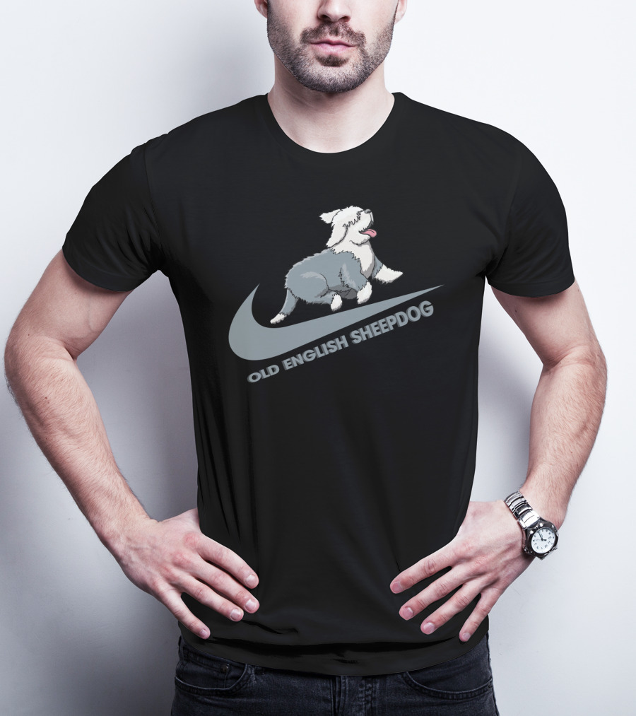Old English Sheepdog Nike Swoosh T-Shirt