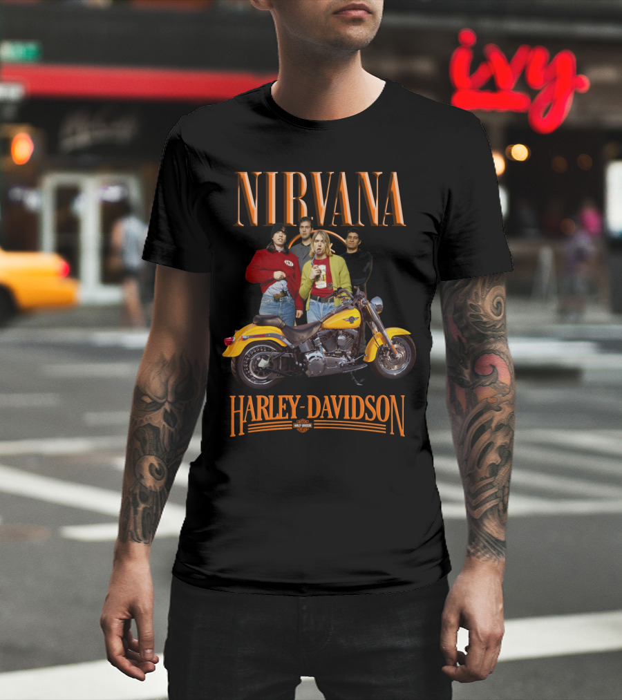 Nirvana Harley Davidson Motorcycle T-Shirt
