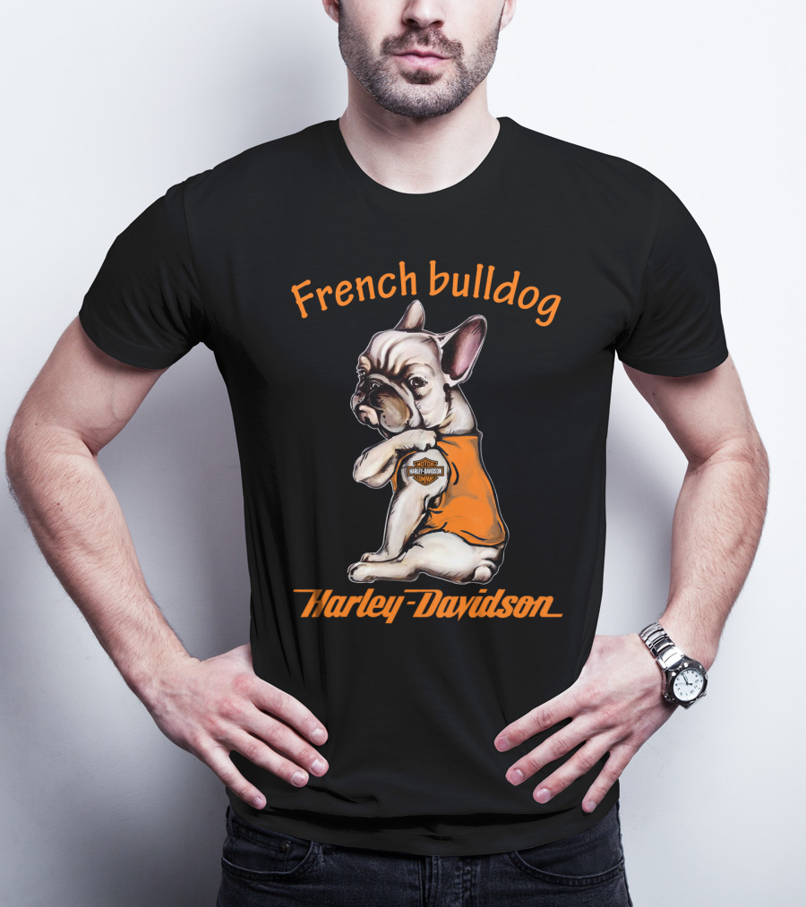 French Bulldog Harley Davidson Motorcycle T-Shirt