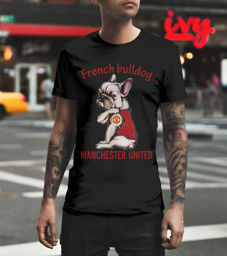 French Bulldog Manchester United T-Shirt