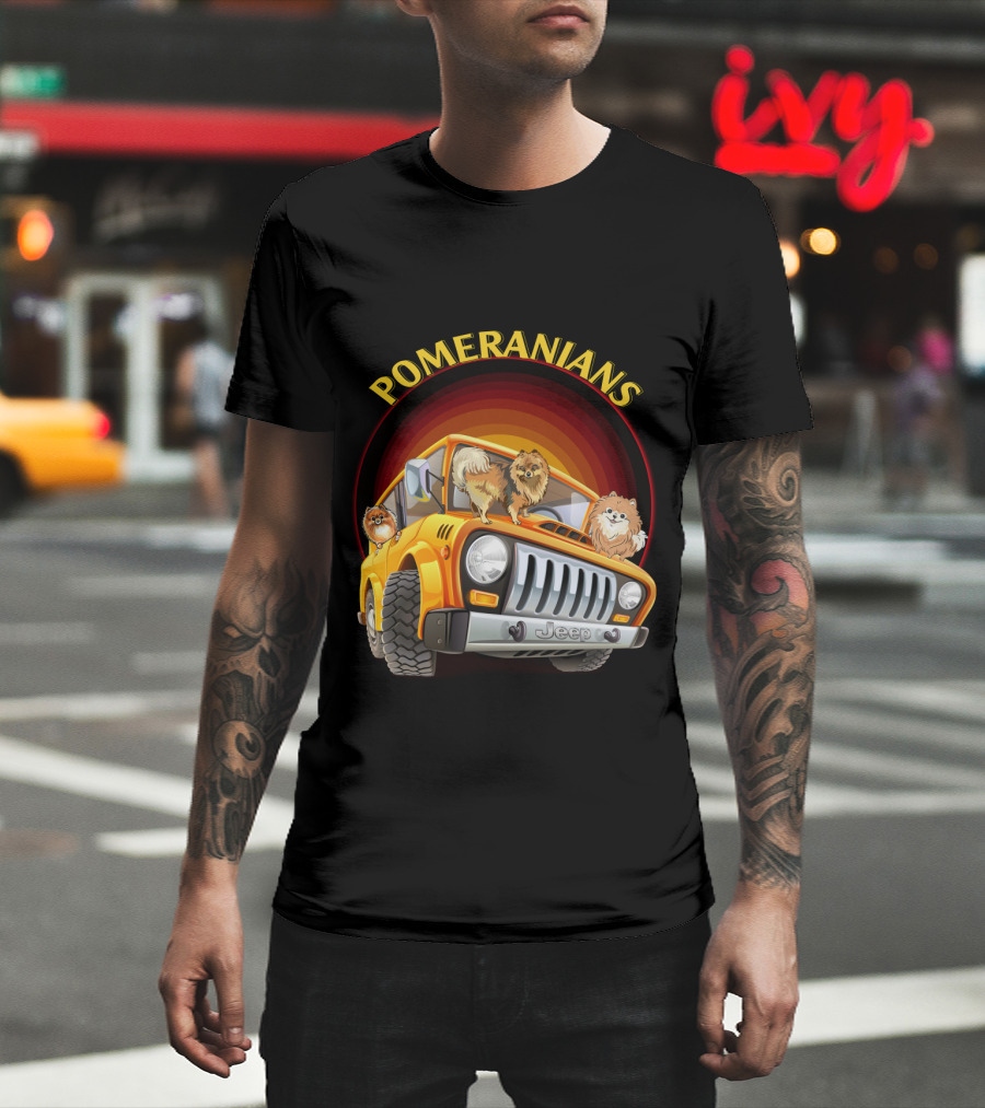 Pomeranians Jeep Adventure Dh T-Shirt