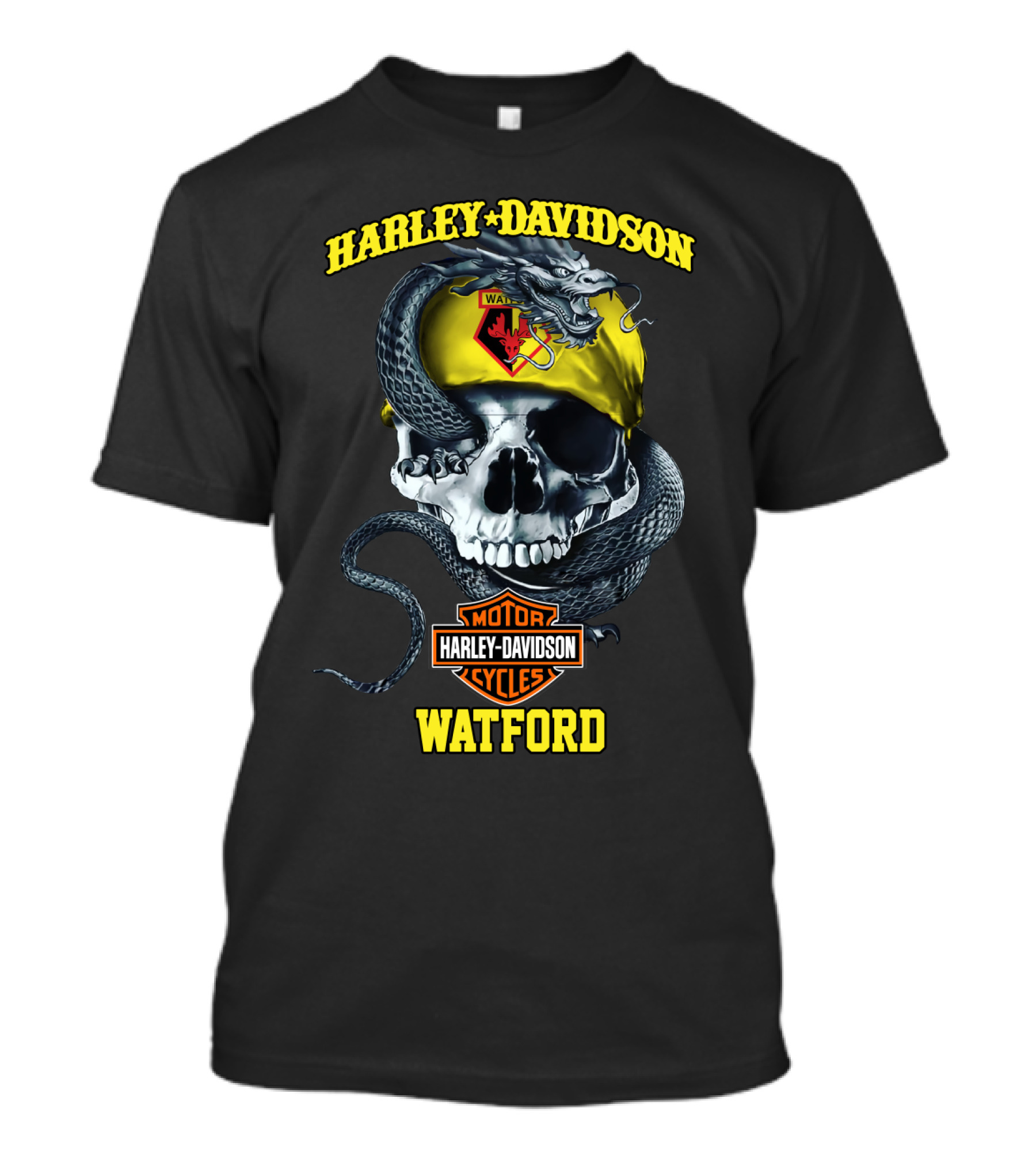 Harley Davidson Watford Skull And Snake T-Shirt
