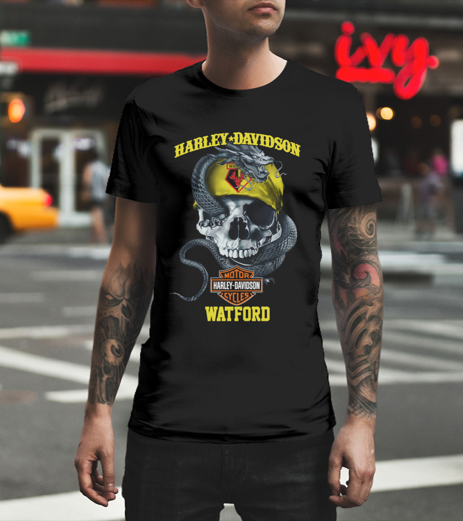Harley Davidson Watford Skull And Snake T-Shirt