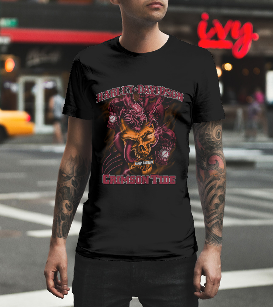 Harley Davidson Crimson Tide Alabama T-Shirt