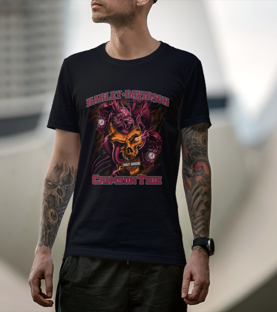 Harley Davidson Crimson Tide Alabama T-Shirt
