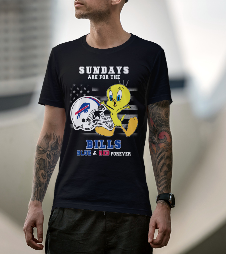 Sundays Are For The Bills Blue & Red Forever T-Shirt