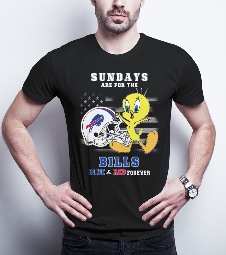Sundays Are For The Bills Blue & Red Forever T-Shirt