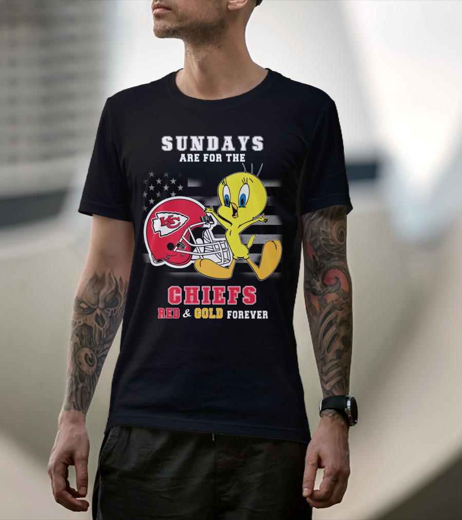Sundays Are For The Chiefs Red & Gold Forever T-Shirt