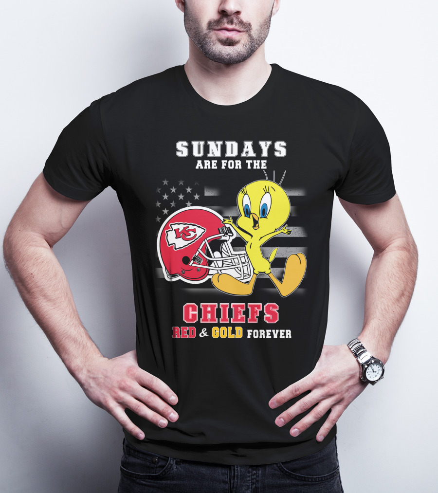 Sundays Are For The Chiefs Red & Gold Forever T-Shirt