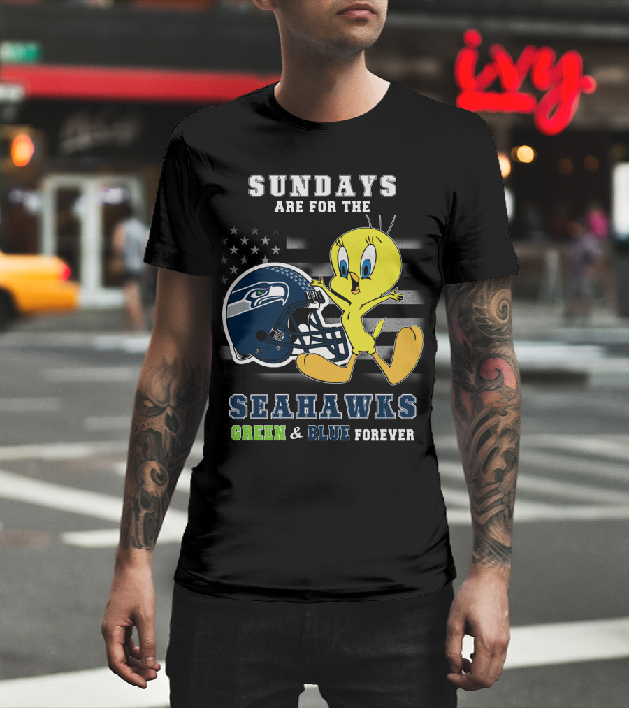Sundays Are For The Seahawks Green And Blue Forever T-Shirt