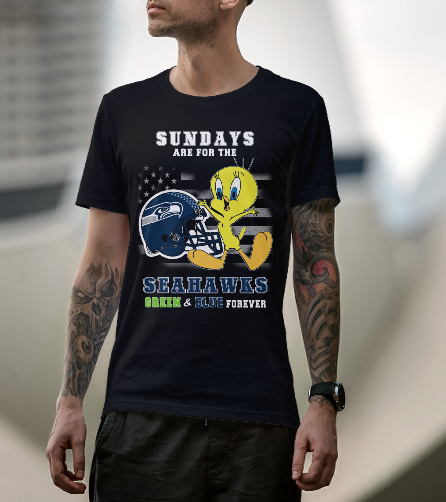 Sundays Are For The Seahawks Green And Blue Forever T-Shirt