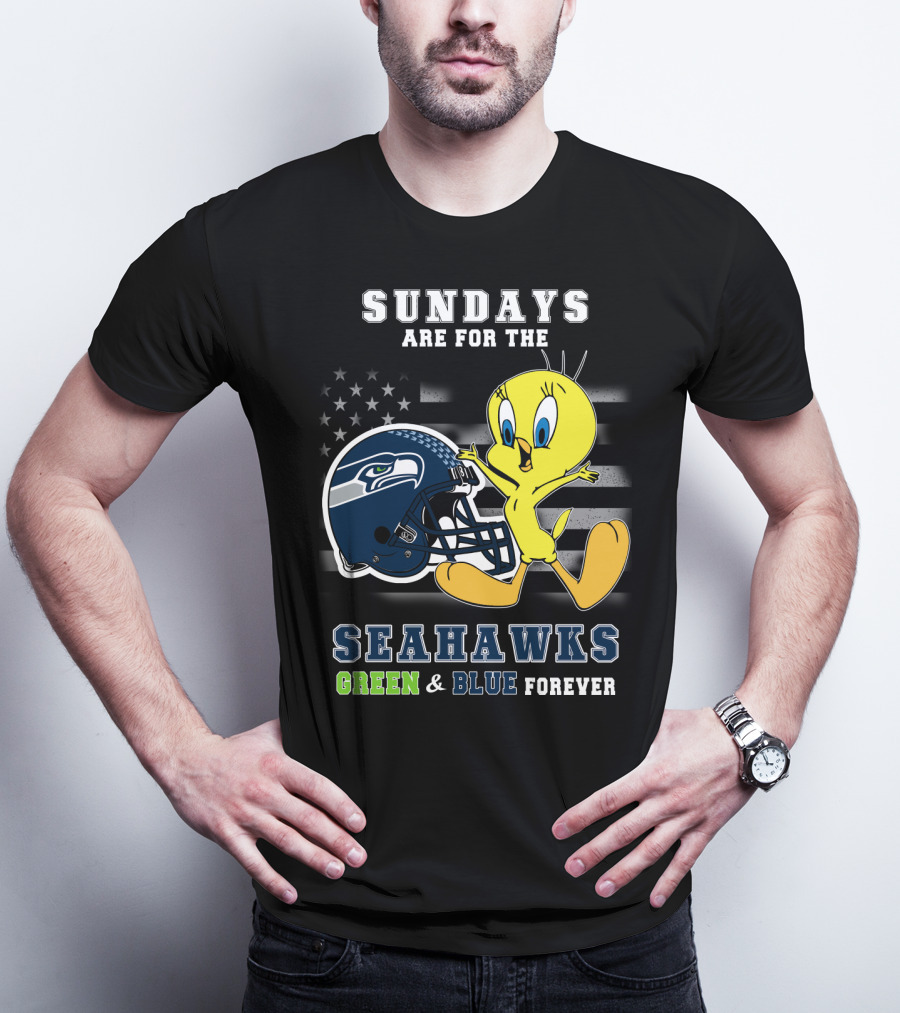 Sundays Are For The Seahawks Green And Blue Forever T-Shirt