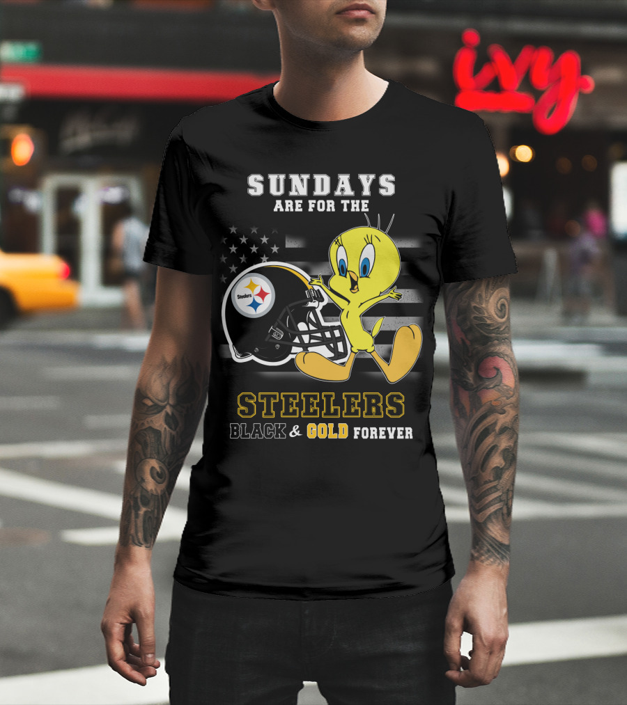 Sundays Are For The Steelers Black And Gold Forever T-Shirt