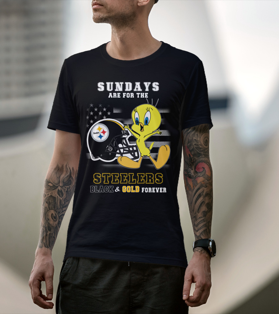 Sundays Are For The Steelers Black And Gold Forever T-Shirt