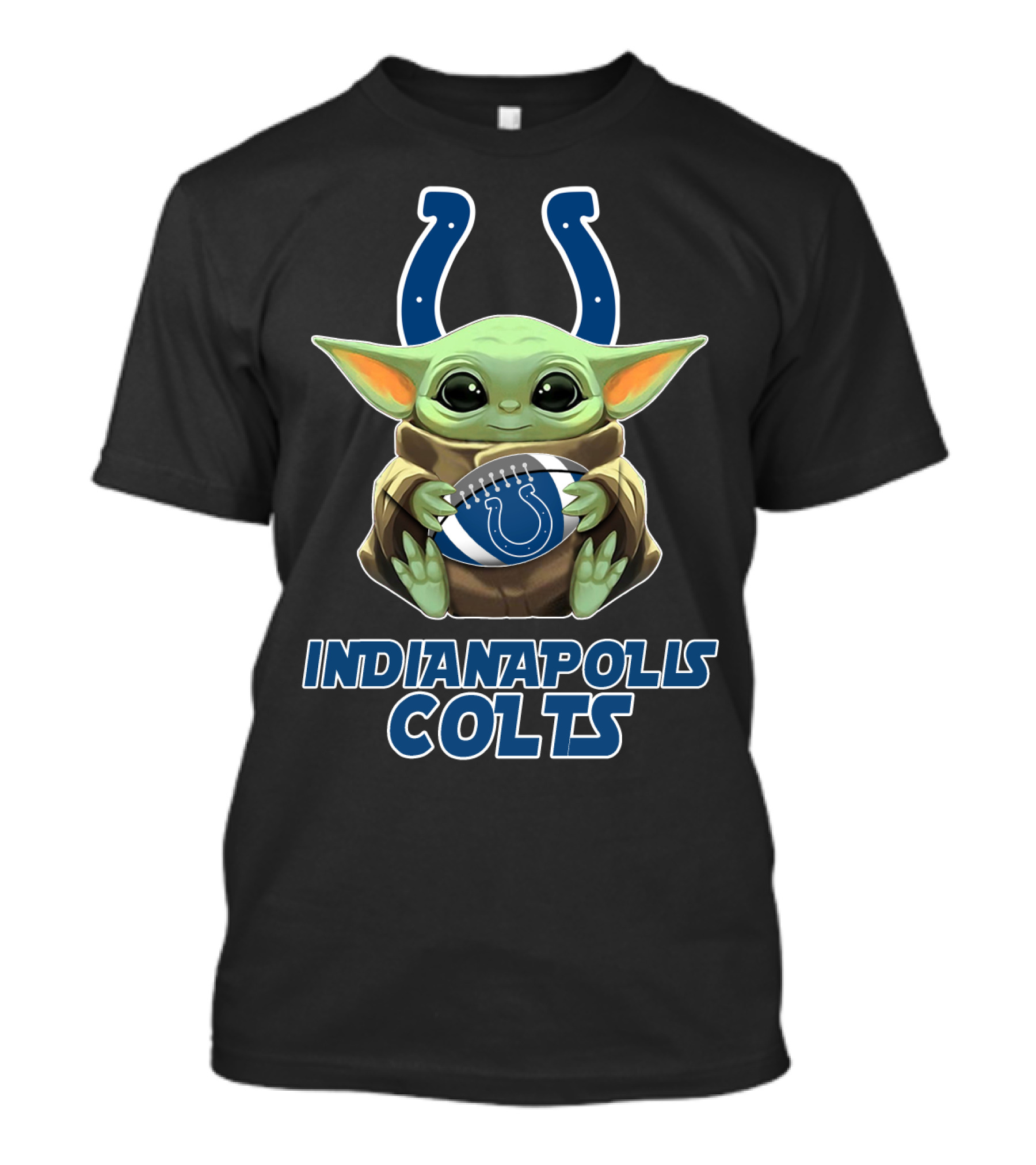 Indianapolis Colts Baby Yoda Football Fusion T-Shirt