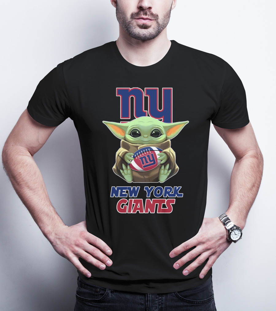 Ny New York Giants Baby Yoda Football T-Shirt